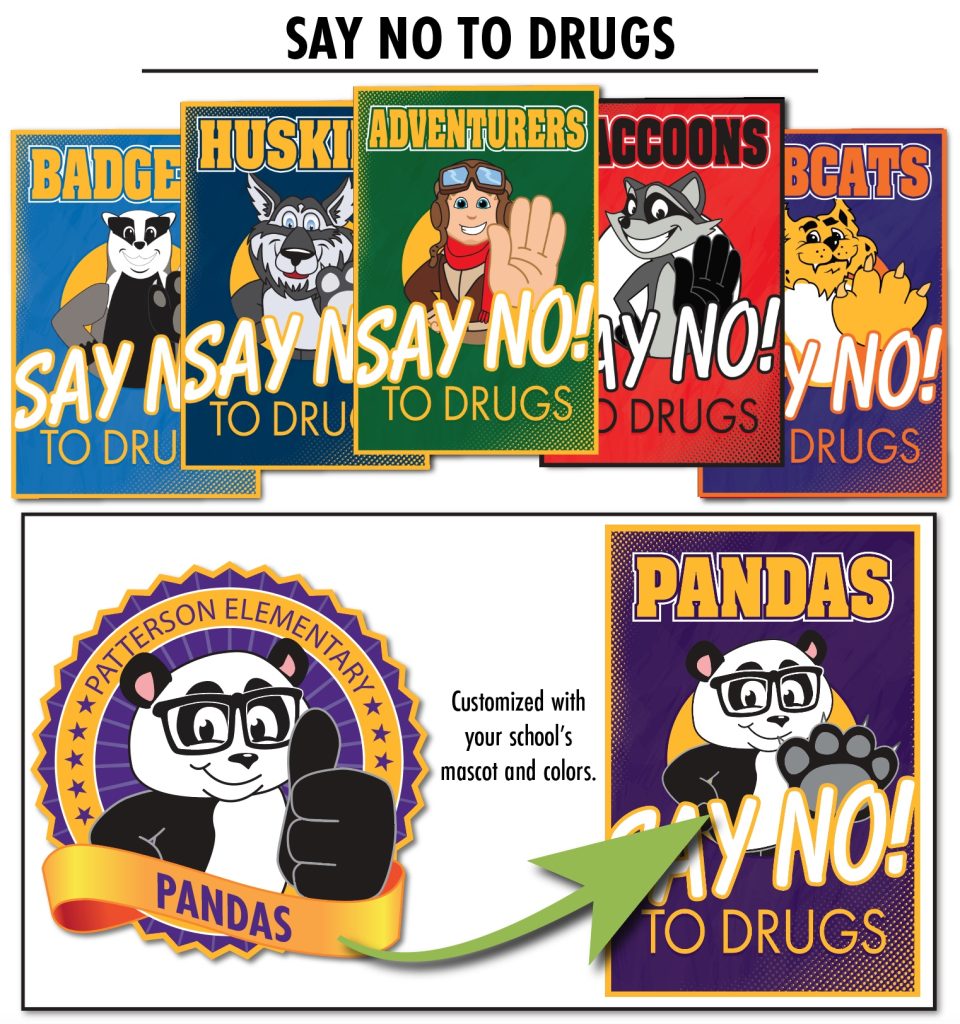 Say No To Drugs Posters – Shop Mascot Junction