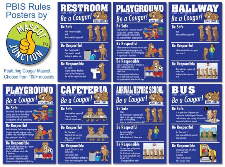 PBIS Rule Posters Inspiration - Mascot Junction