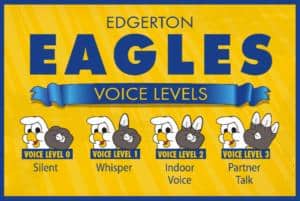 Voice Level Poster Eagle Mascot - Mascot Junction