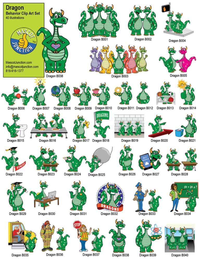 Dragon Mascot Clip Art Images - Mascot Junction