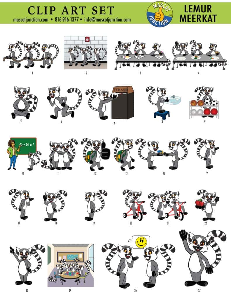 Lemur / Meerkat Mascot - PBIS Posters