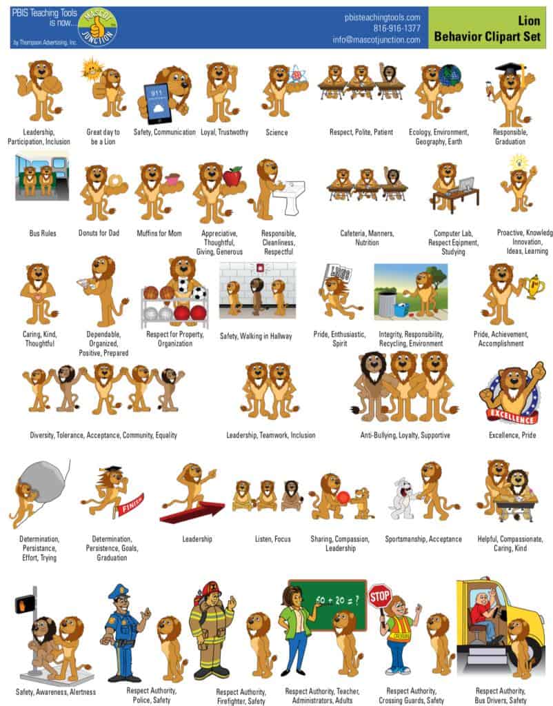 Lion Mascot Clip Art Graphics - Mascot Junction