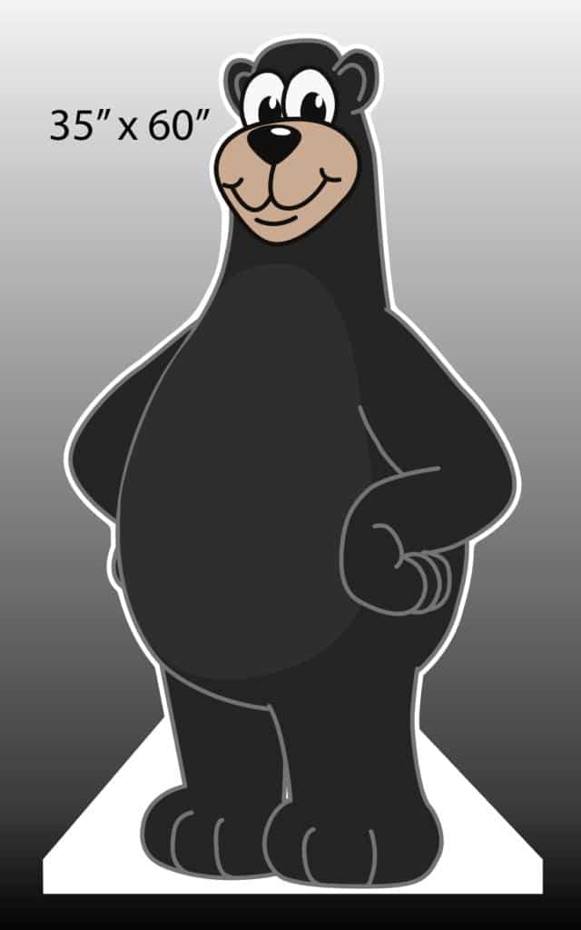 Bear Mascot Cardboard Cutout - Mascot Junction