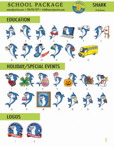 Shark Mascot Clip Art School 1 - Mascot Junction