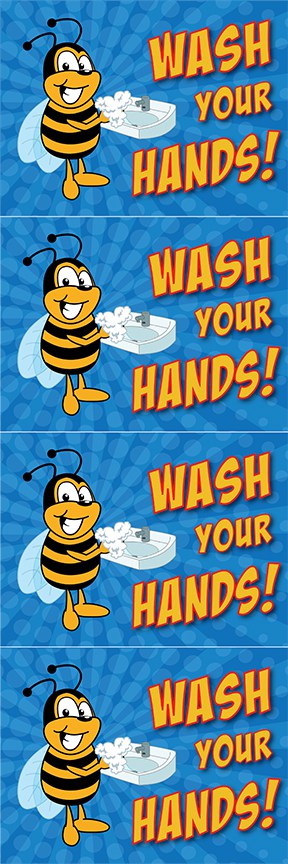 Wash Hands Bee - Mascot Junction