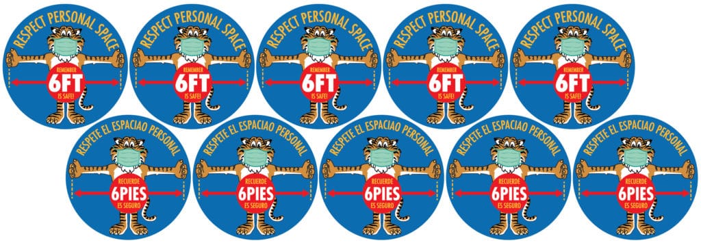 Engl:Span Floor Stickers - Mascot Junction