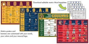 PBIS Matrix Posters & Banners - Mascot Junction