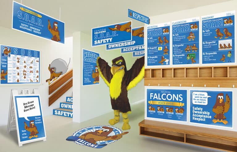 Falcon Mascot - PBIS Posters & Banners