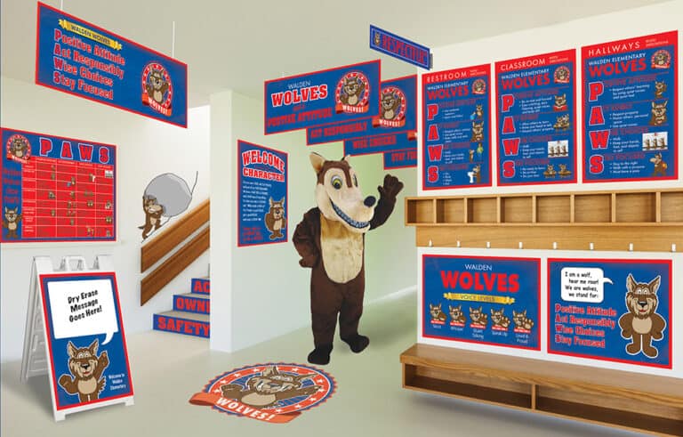 Wolf Mascot - PBIS Posters