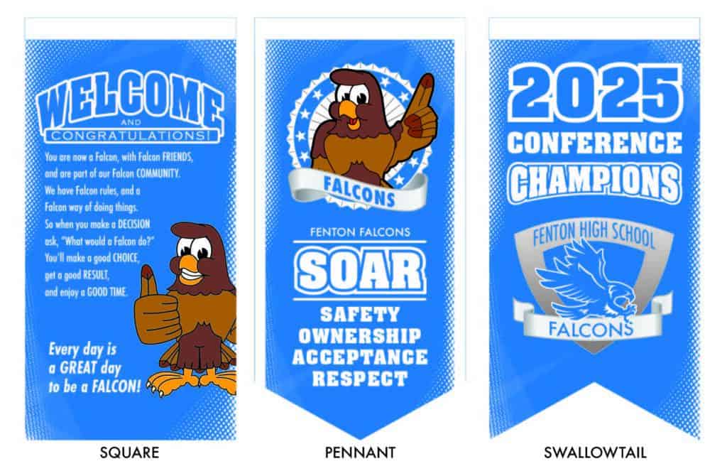 Champ-Banner-Falcon - Mascot Junction