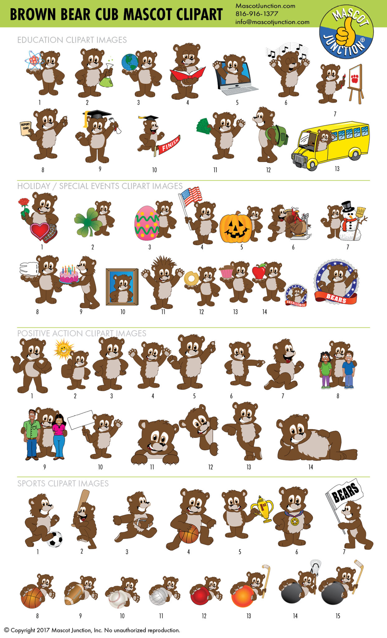 Bear Mascot - Posters, Banners & Signs