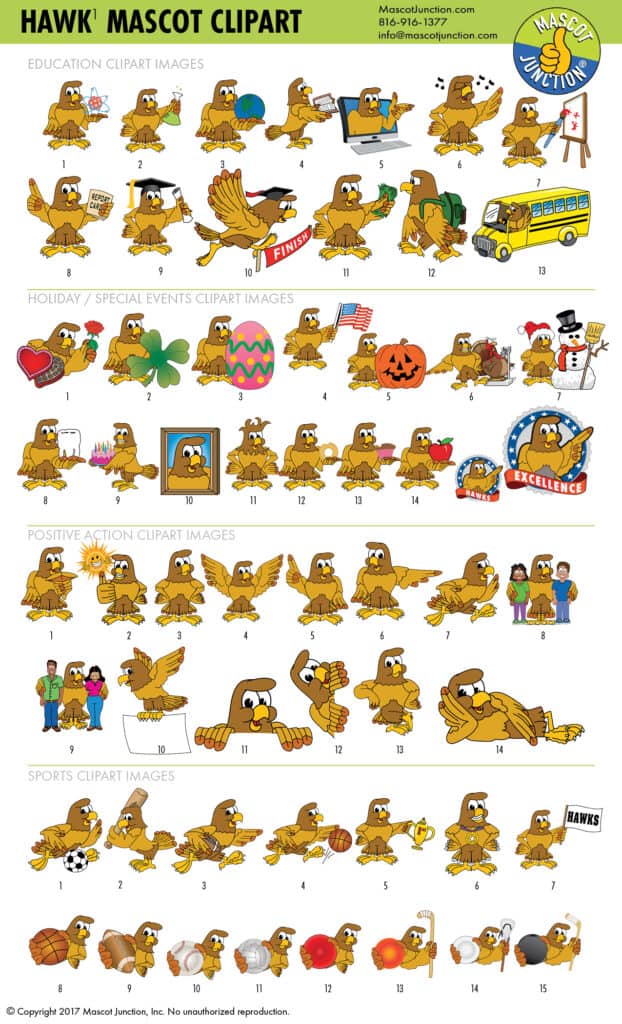 Hawk Mascot - PBIS Posters