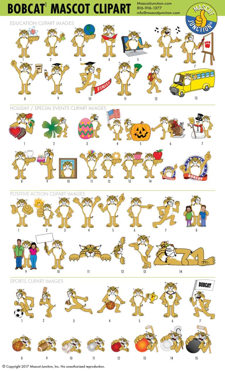 Bobcat Mascot- School Posters & Banners