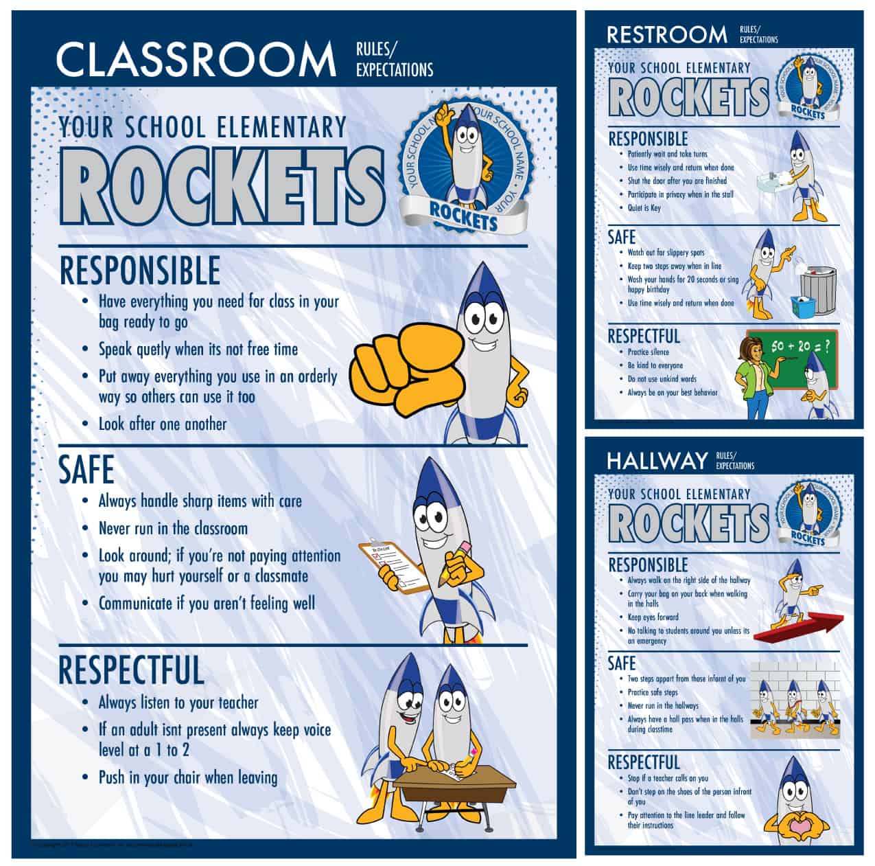 Rules poster rocket Mascot Junction Rules poster rocket Mascot Junction