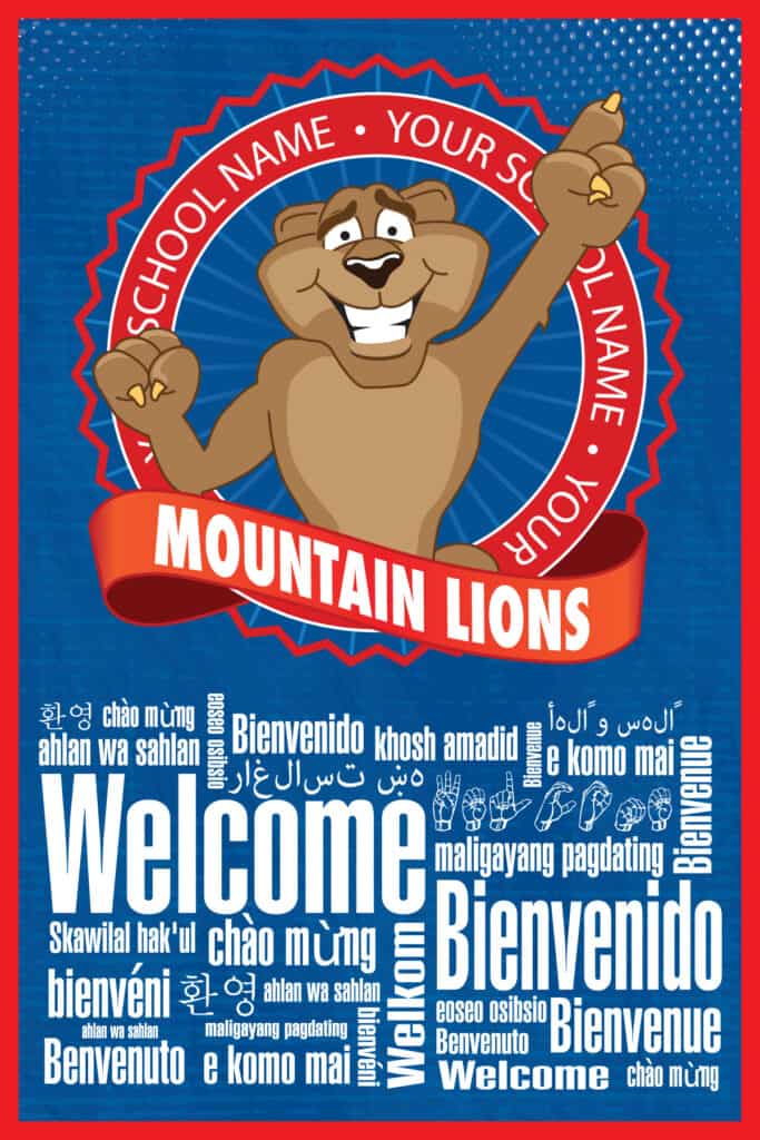 Mountain Lion Mascot - PBIS Posters