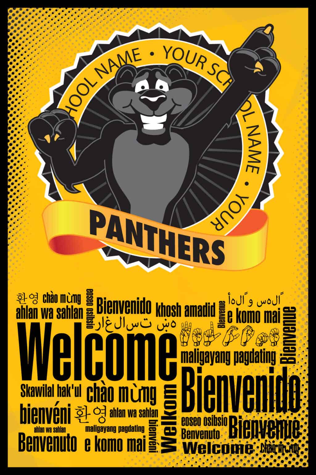 Panther Mascot - PBIS Posters