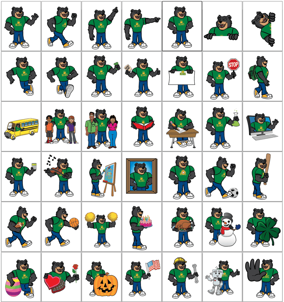 Black Bear Mascot - Posters, Banners & Signs