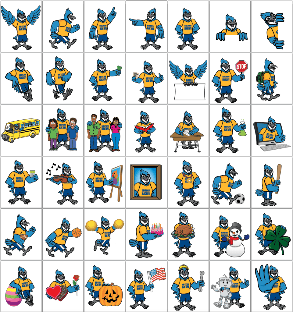 Blue Jay Mascot- School Posters & Banners