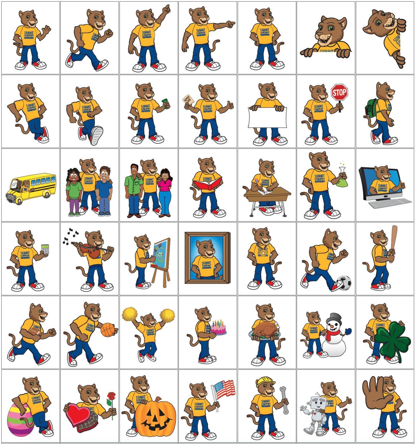 Cougar A Mascot - PBIS Posters & Banners