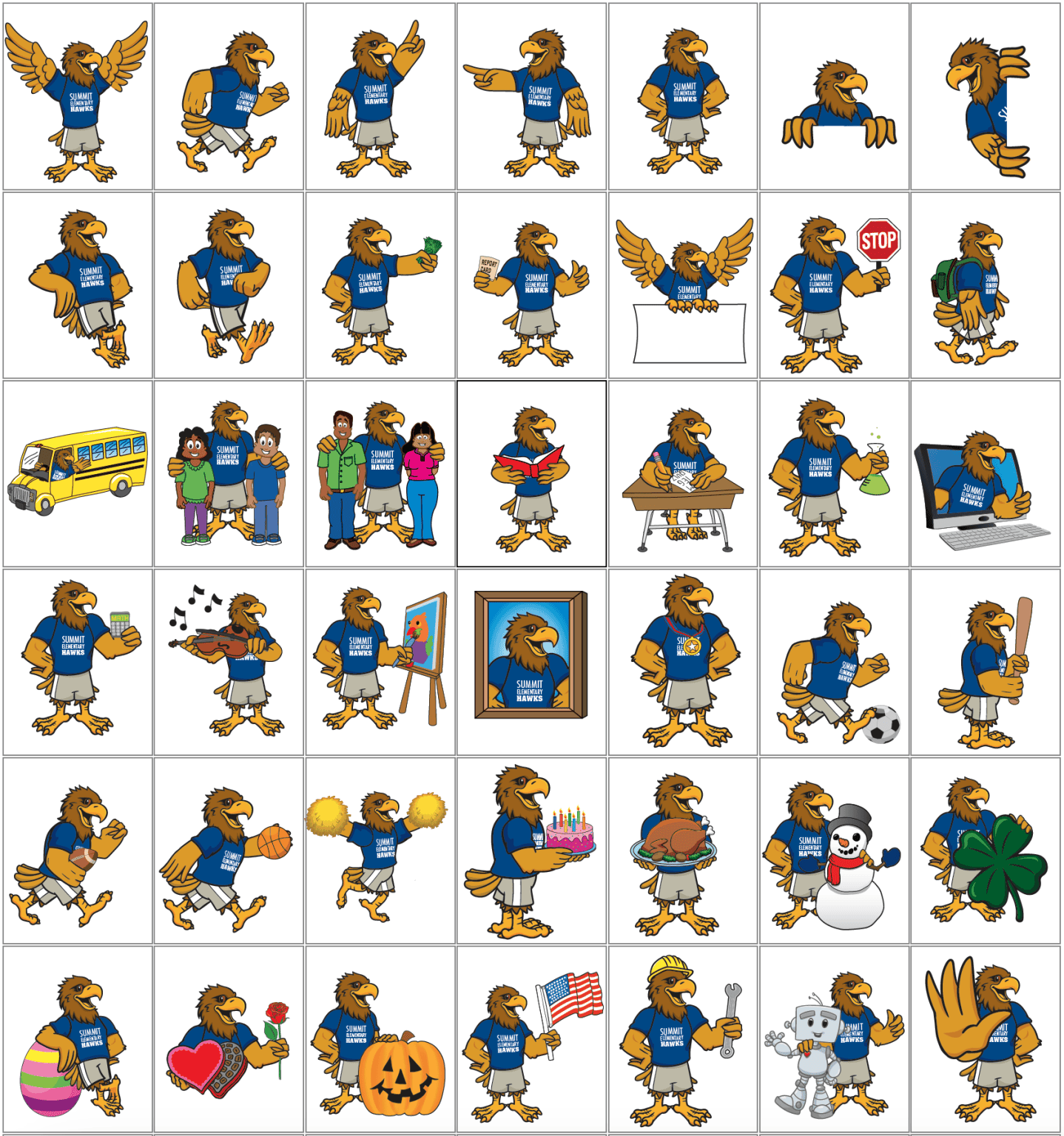 Hawk Mascot - PBIS Posters