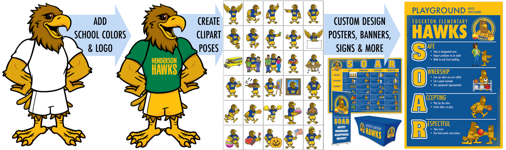 Hawk Mascot - PBIS Posters