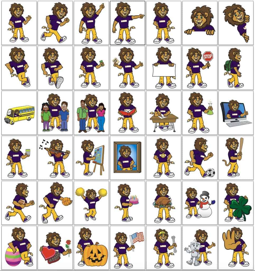Lion Mascot - Clipart For PBIS Posters