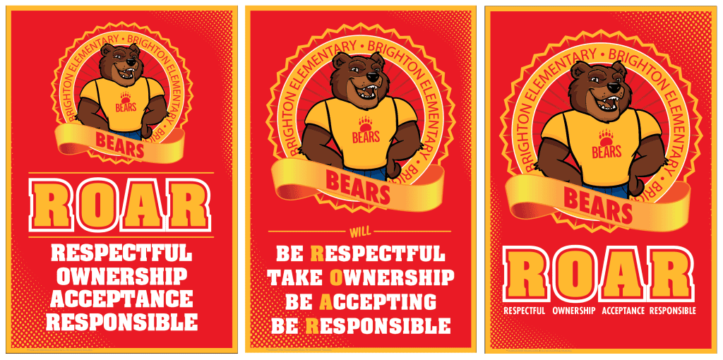 Bear Mascot - Posters, Banners & Signs