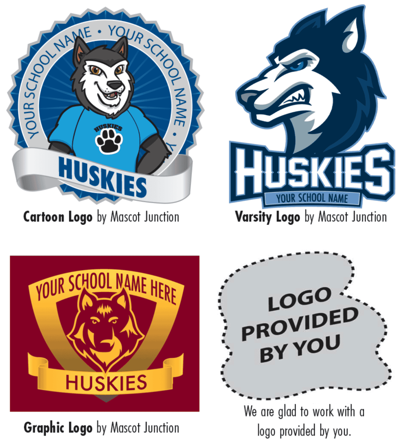 Husky Mascot Logo Clipart