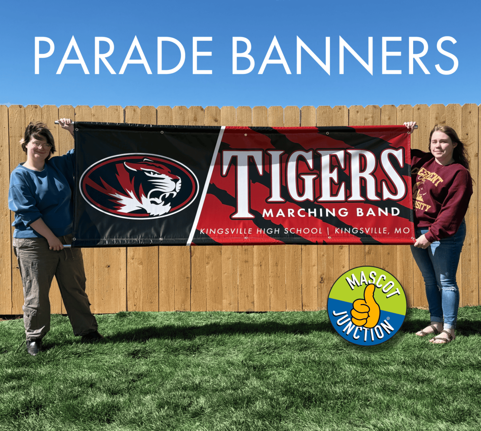 Parade Banners Serve Dual Purpose - Mascot Junction