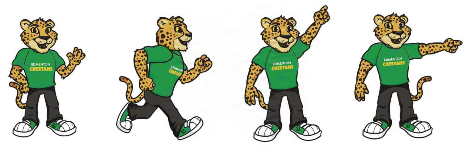 Cheetah Mascot Illustrations For Schools