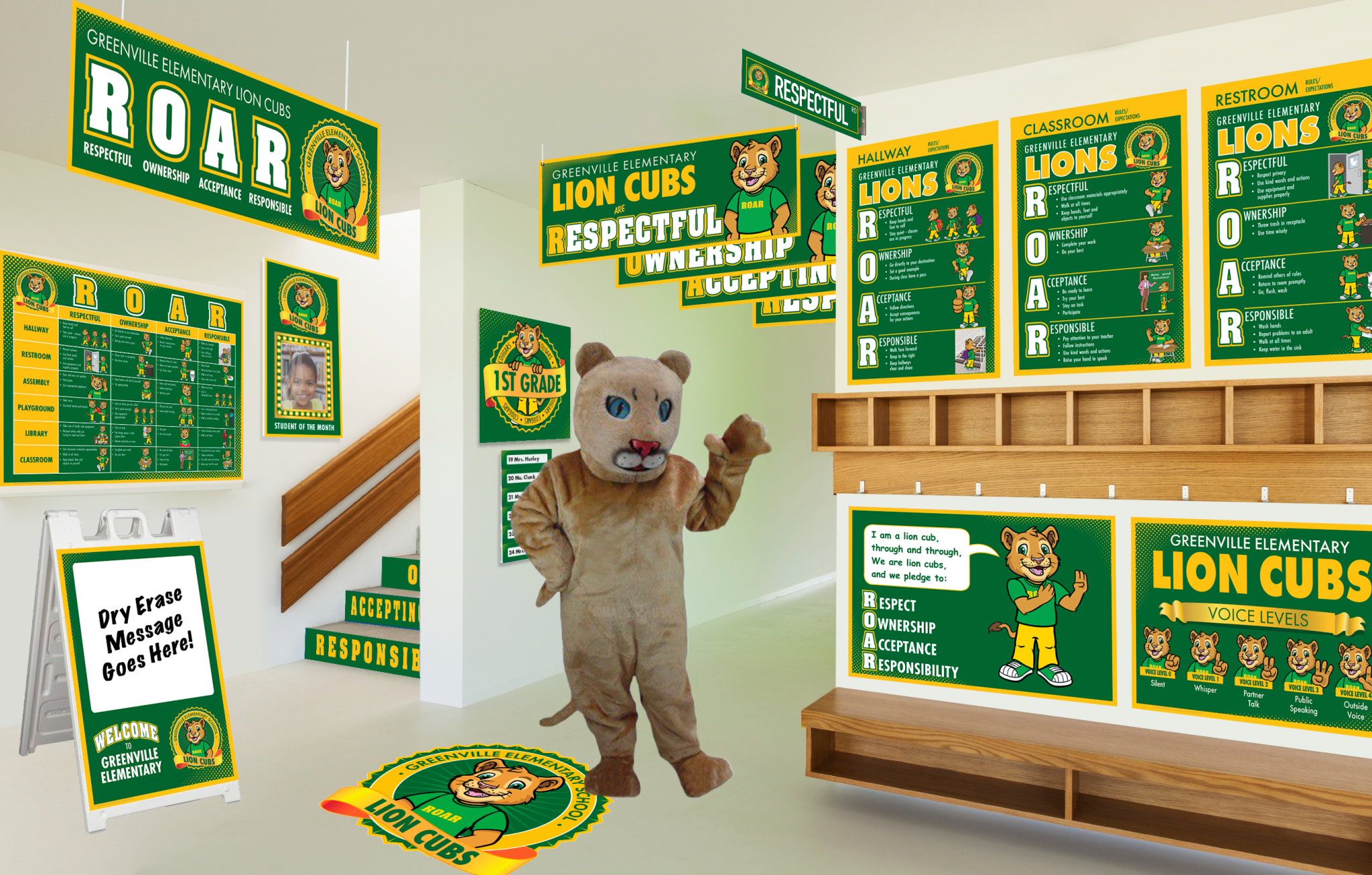 Lion Mascot - Clipart For PBIS Posters