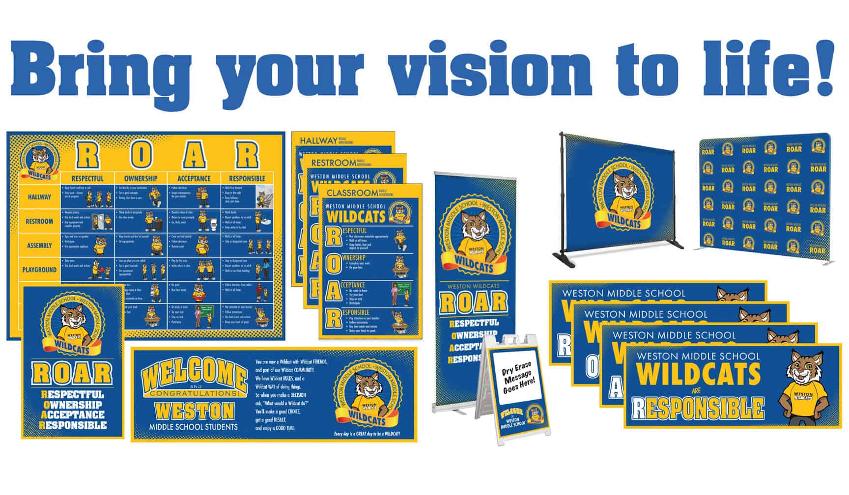 PBIS Posters, Banners, Signs & School Mascots - Mascot Junction